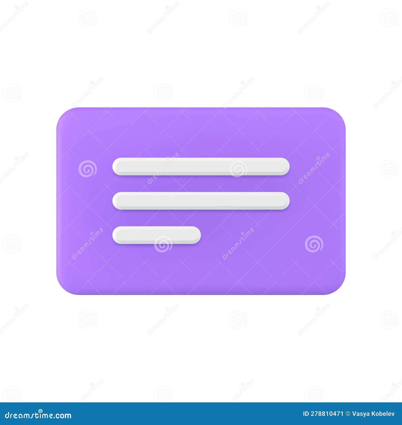 Text Message Rectangle Chat Bubble Purple Button Cyberspace ...