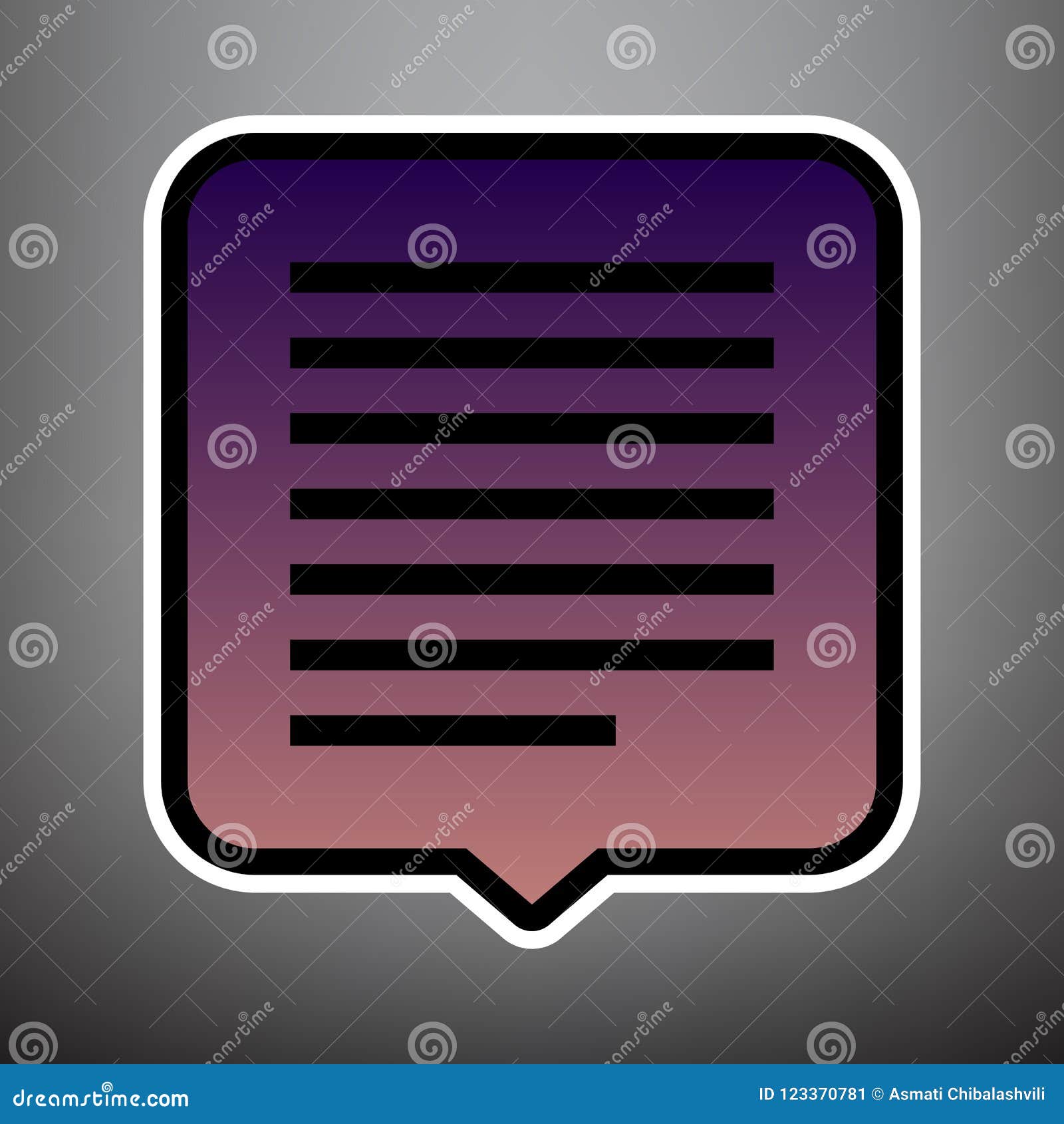Text Message Sign Illustration. Vector Stock Vector - Illustration of ...
