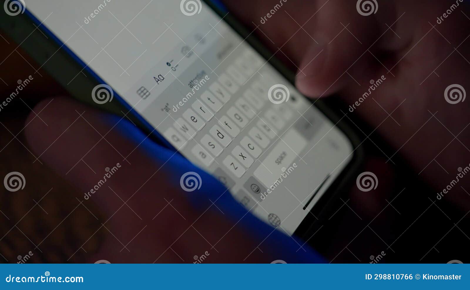 Text Message with Smartphone. Man Texting Sms with Phone. Digital ...