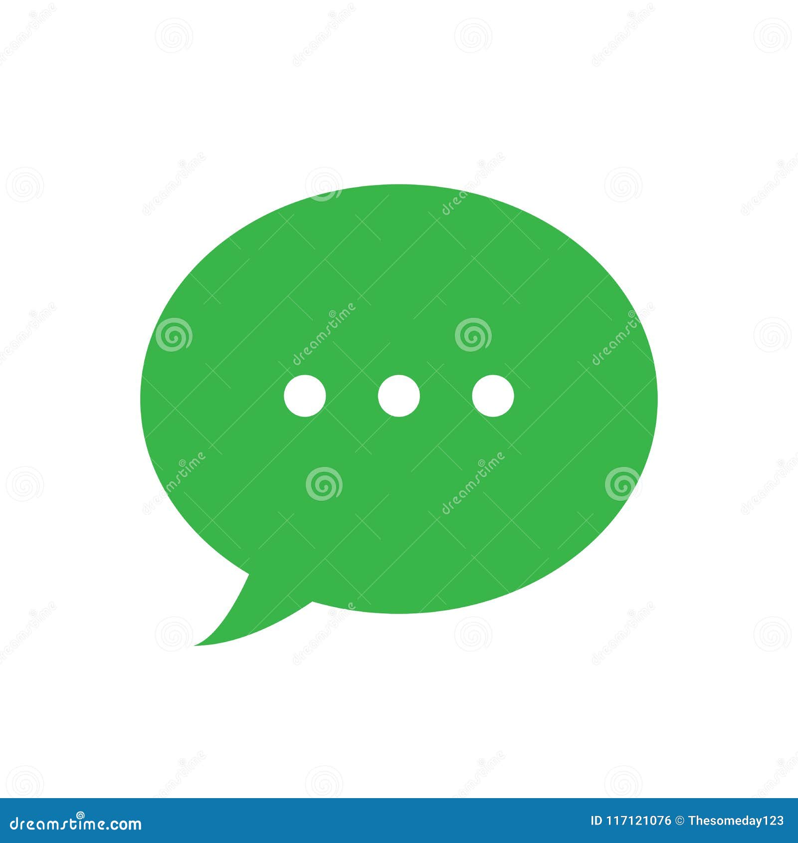 Text Message Vector Icon, Green Speech Bubble Symbol Stock Vector ...