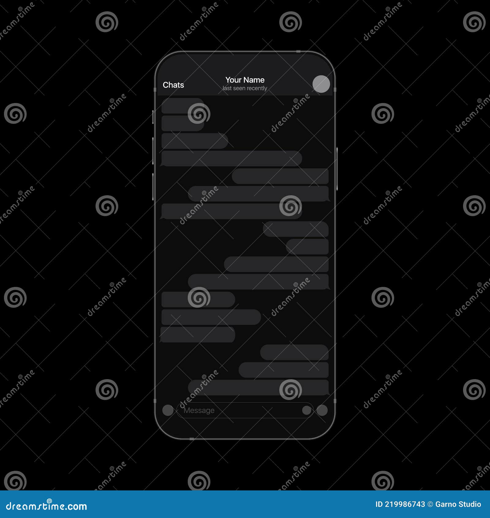Text Messenger Dark Template. Mobile Ui Kit Chat App Stock Vector ... Text Messenger Dark Template. Mobile Ui Kit Chat App Stock Vector ...