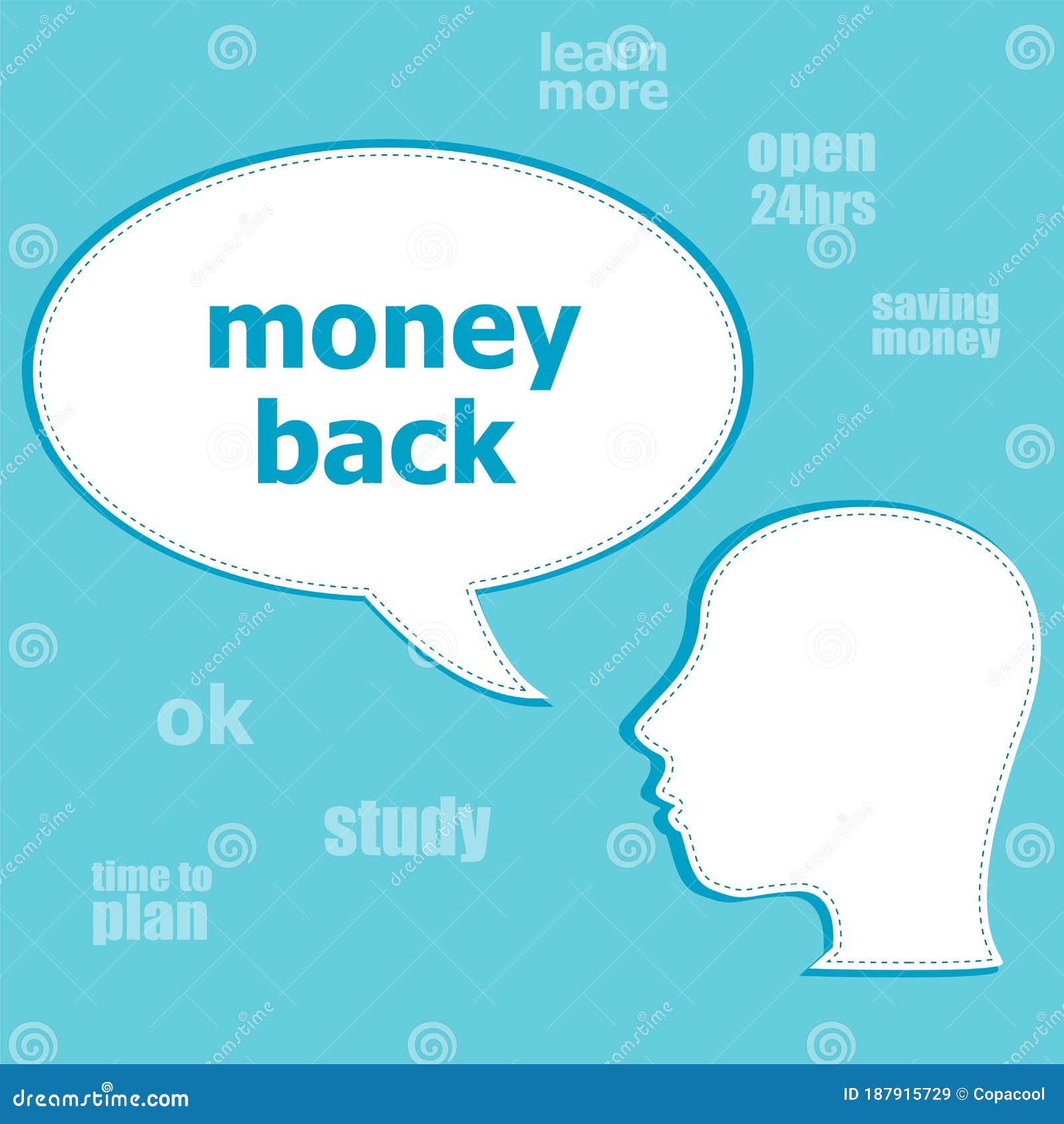 Text Money Back. Business Concept Stock Illustration - Illustration of ...