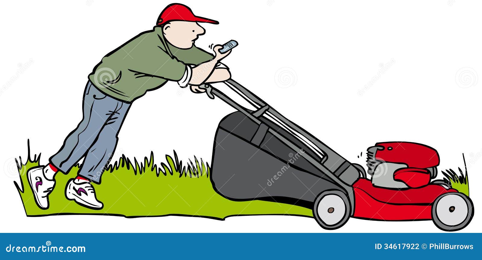Text and mow stock vector. Illustration of lawnmower - 34617922