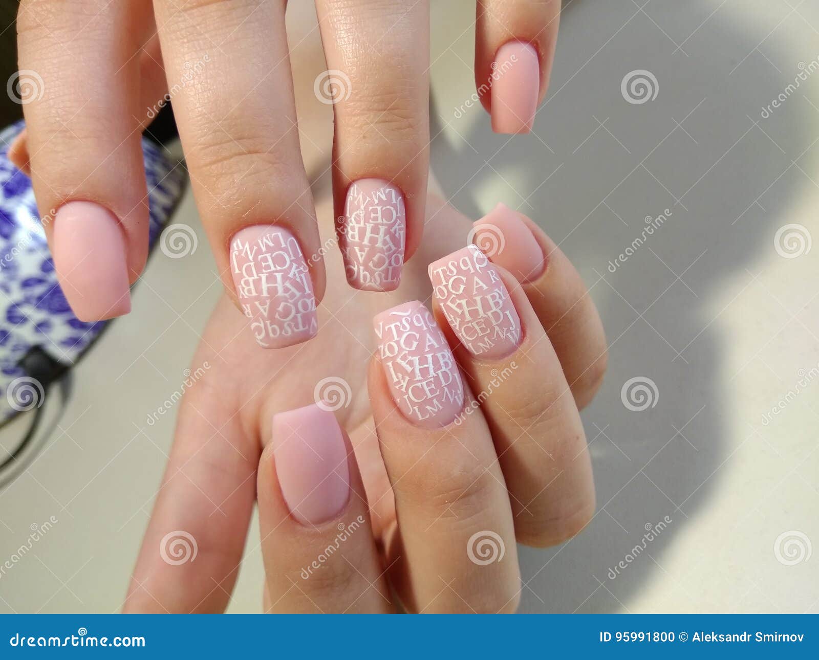 Text on nails, manicure stock photo. Image of beautiful - 95991800