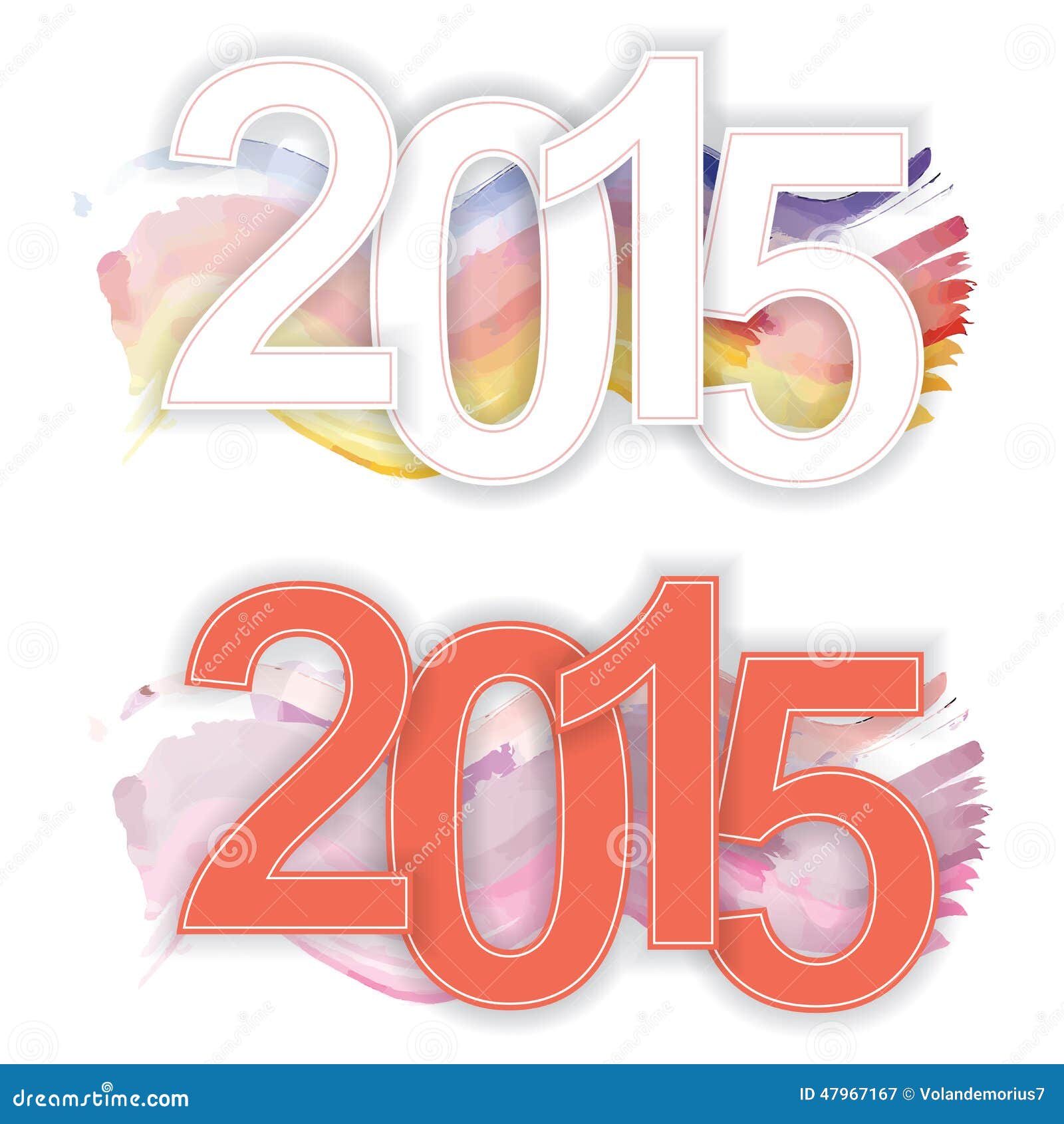 2015 text for the New Year stock vector. Illustration of card - 47967167