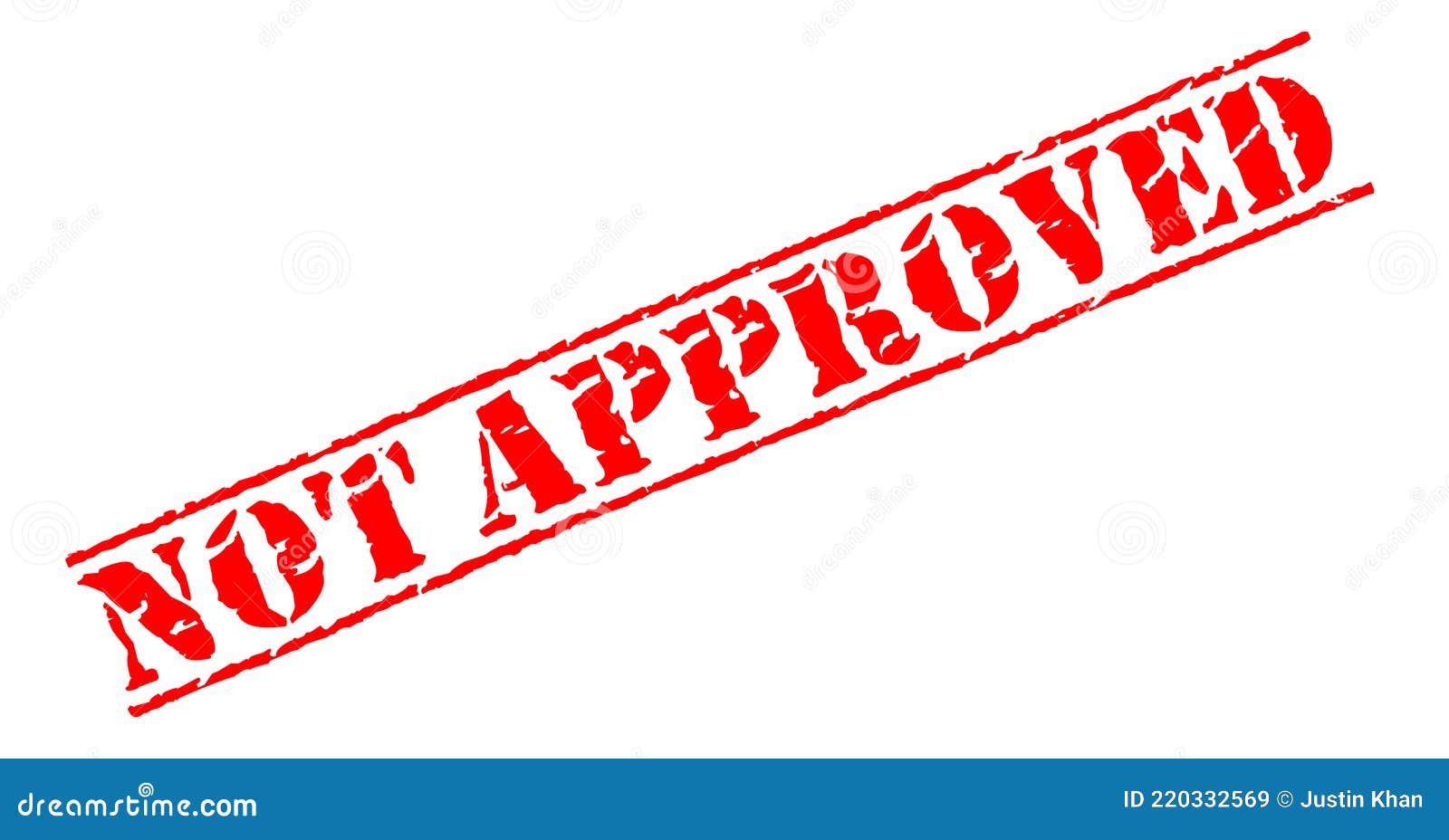 Text Not Approved Red Stamp Stock Illustration - Illustration of ...