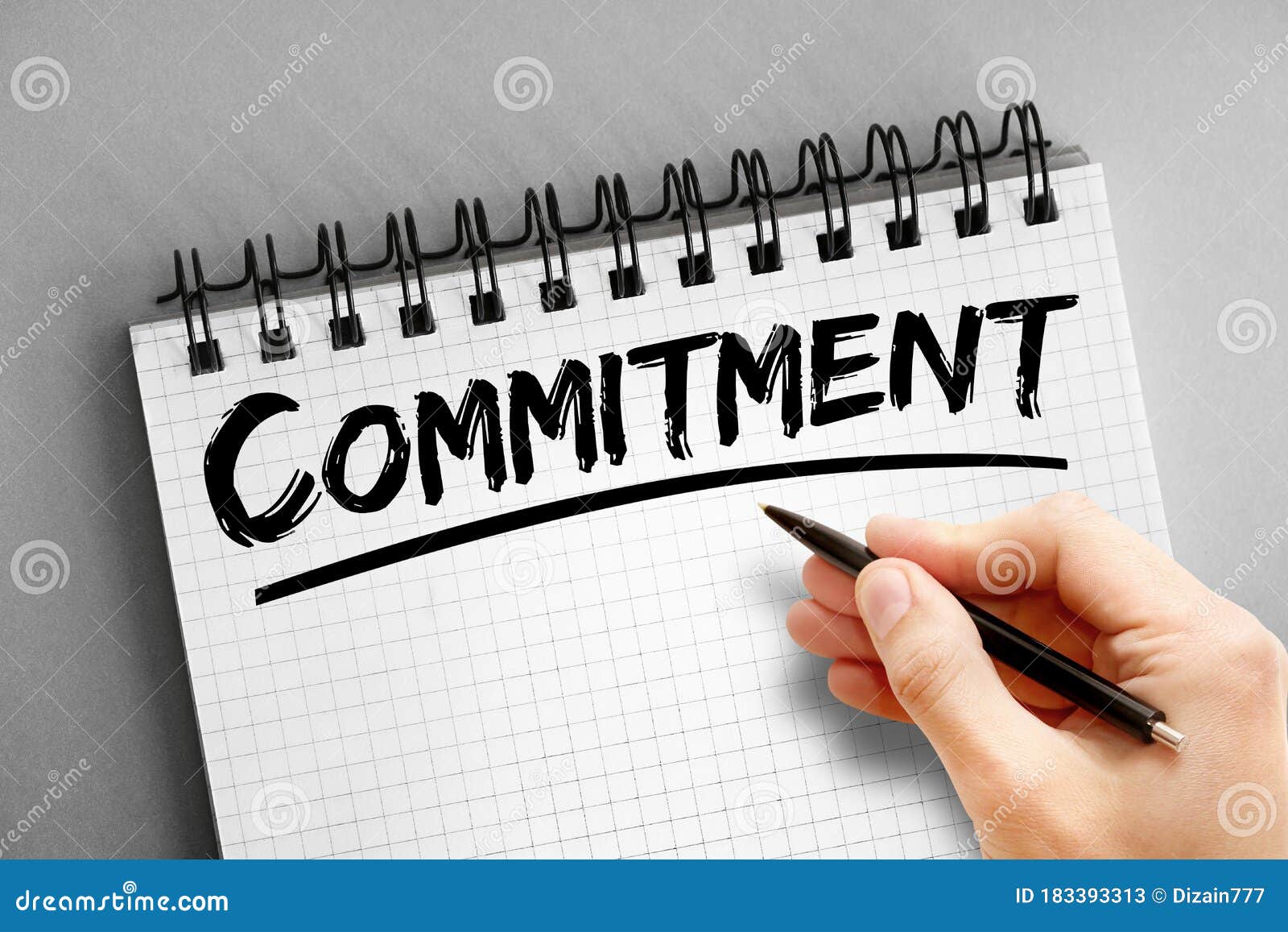Text Note - Commitment, Business Concept Stock Image - Image of career ...