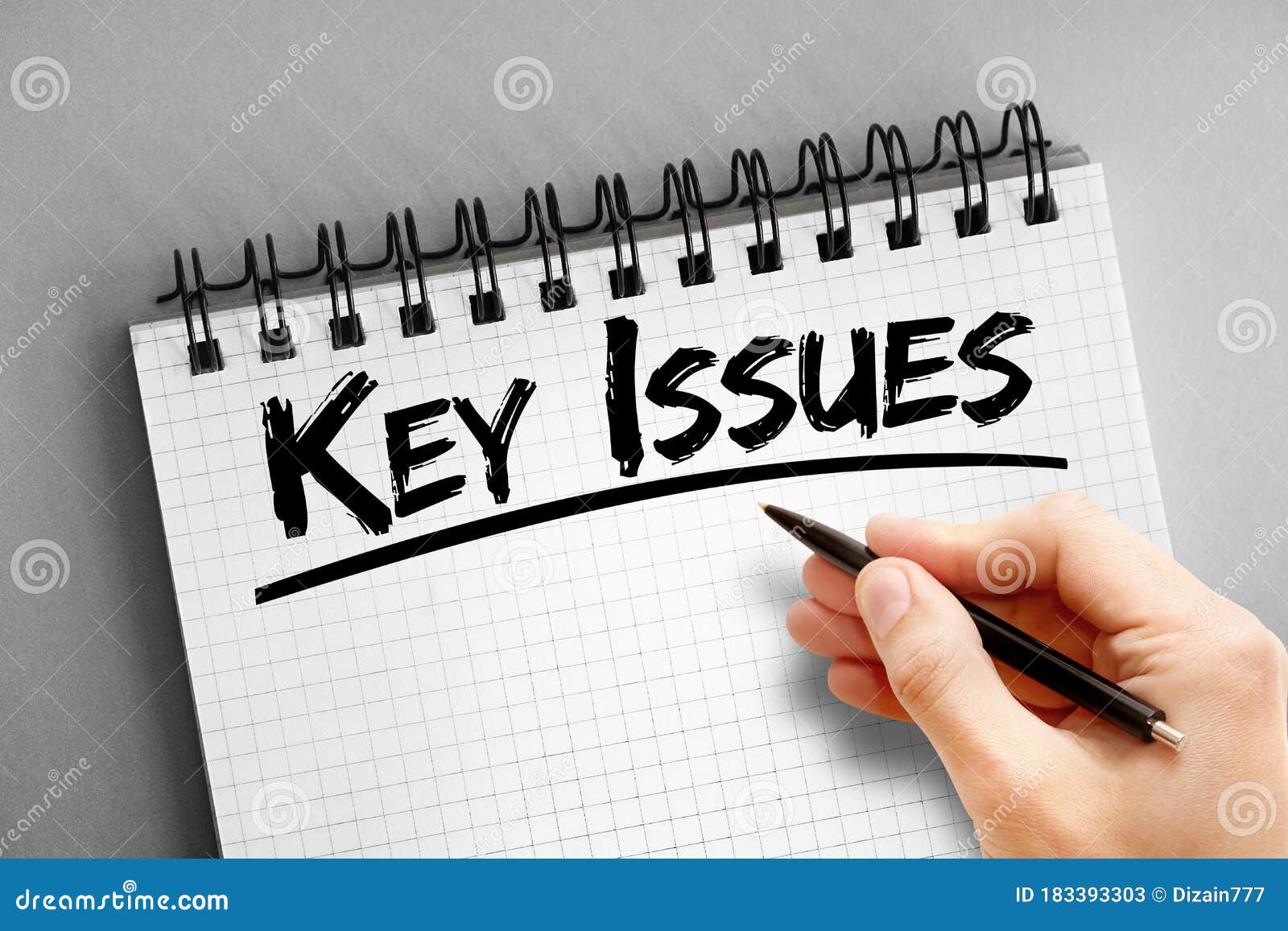 Text Note - Key Issues, Business Concept Stock Image - Image of ...