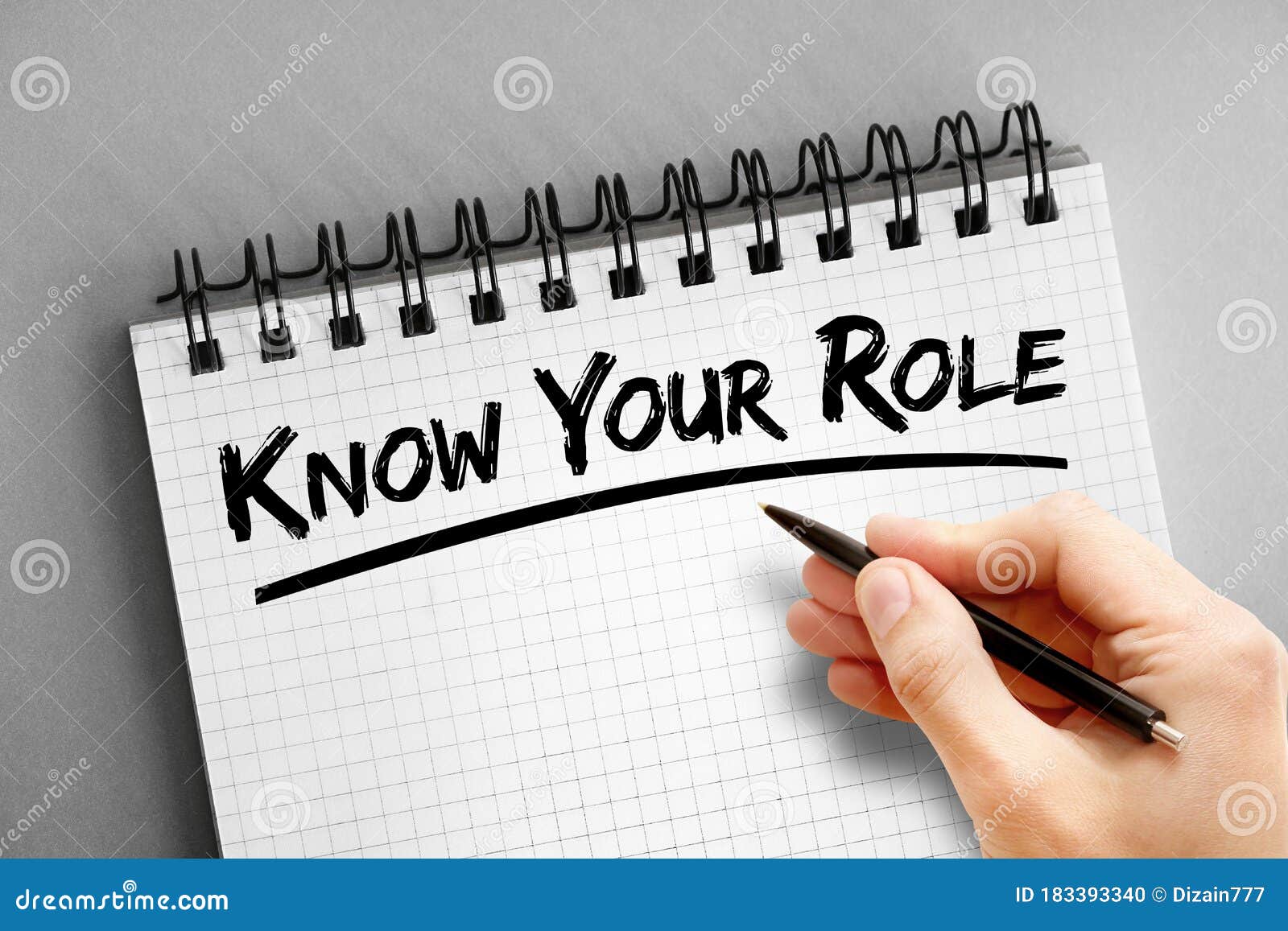 Text Note - Know Your Role, Business Concept Stock Illustration ...