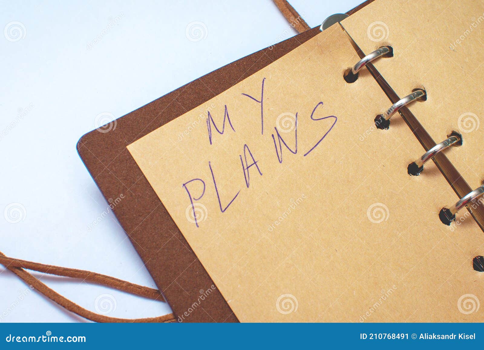 Text in Notebook: My Plans.. Stock Image - Image of plans, future ...