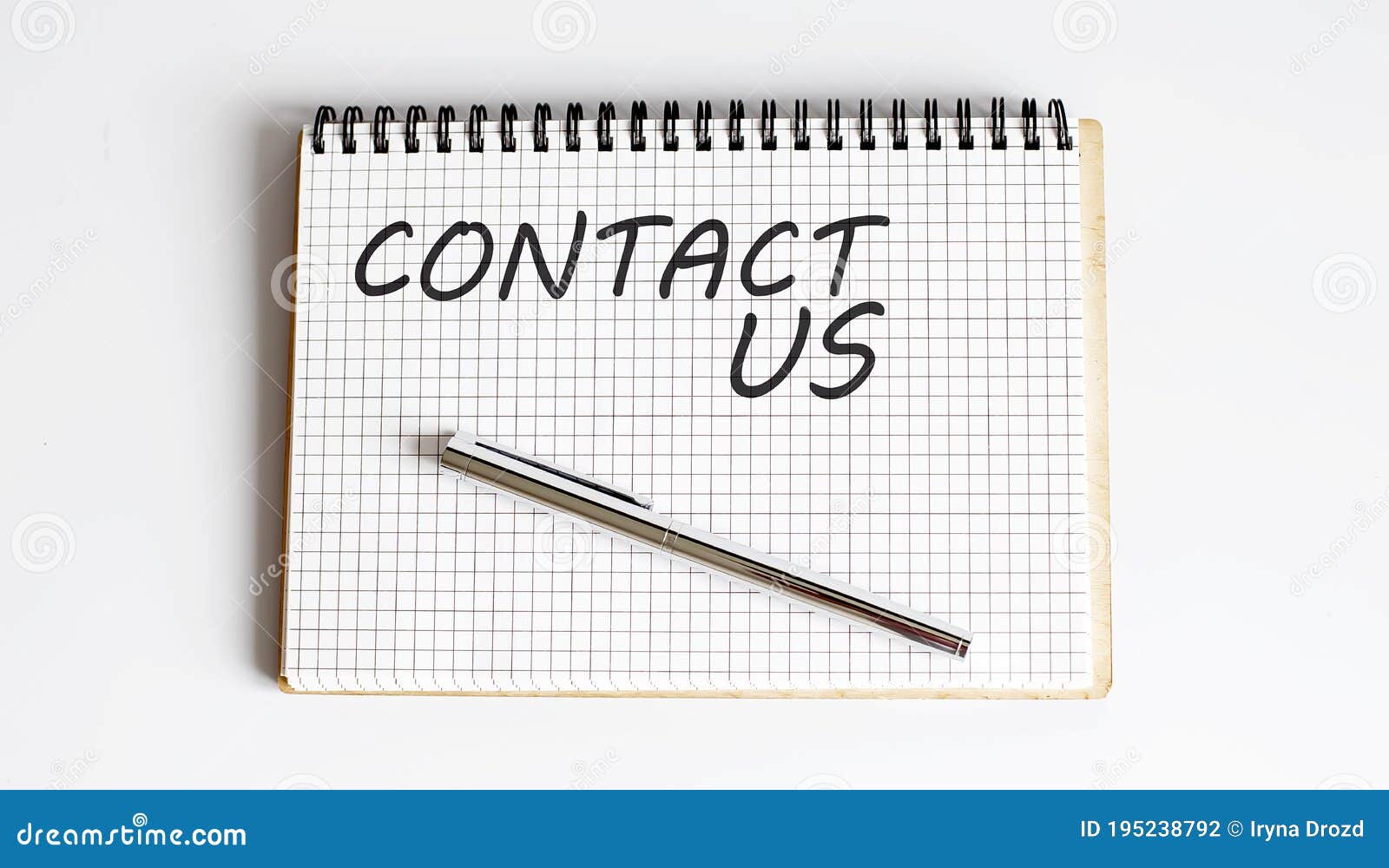 Text on Notepad CONTACT US . Business Concept Stock Photo - Image of ...