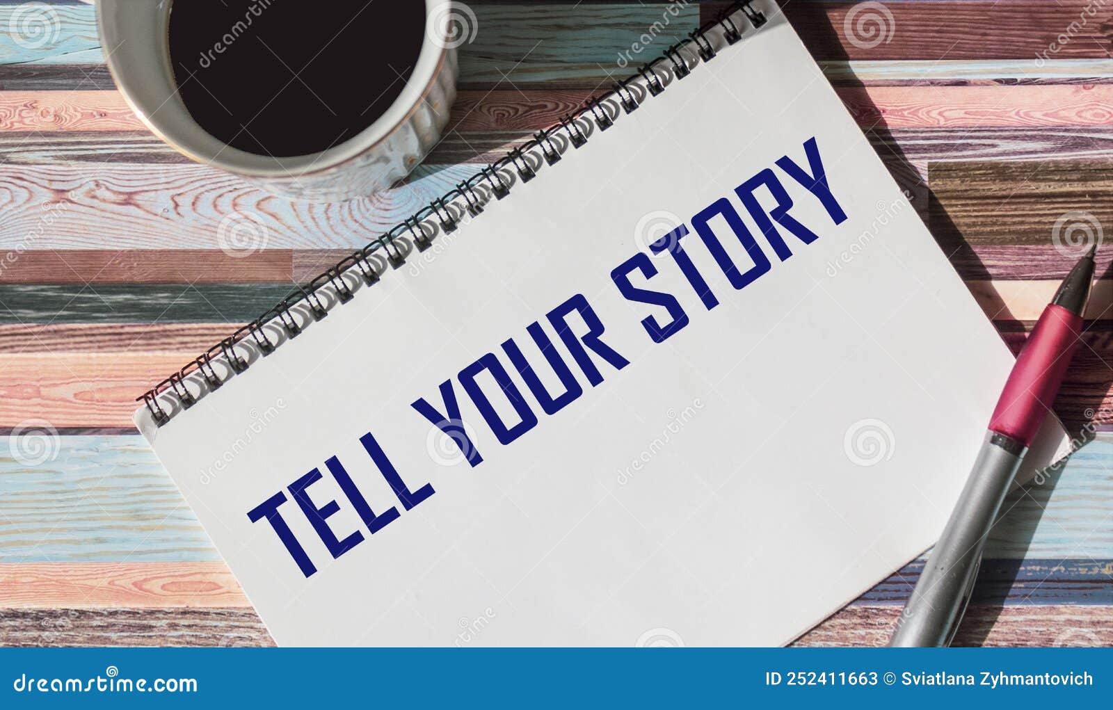 Text on Notepad Tell Your Story As a Business Concept Image Stock Image ...