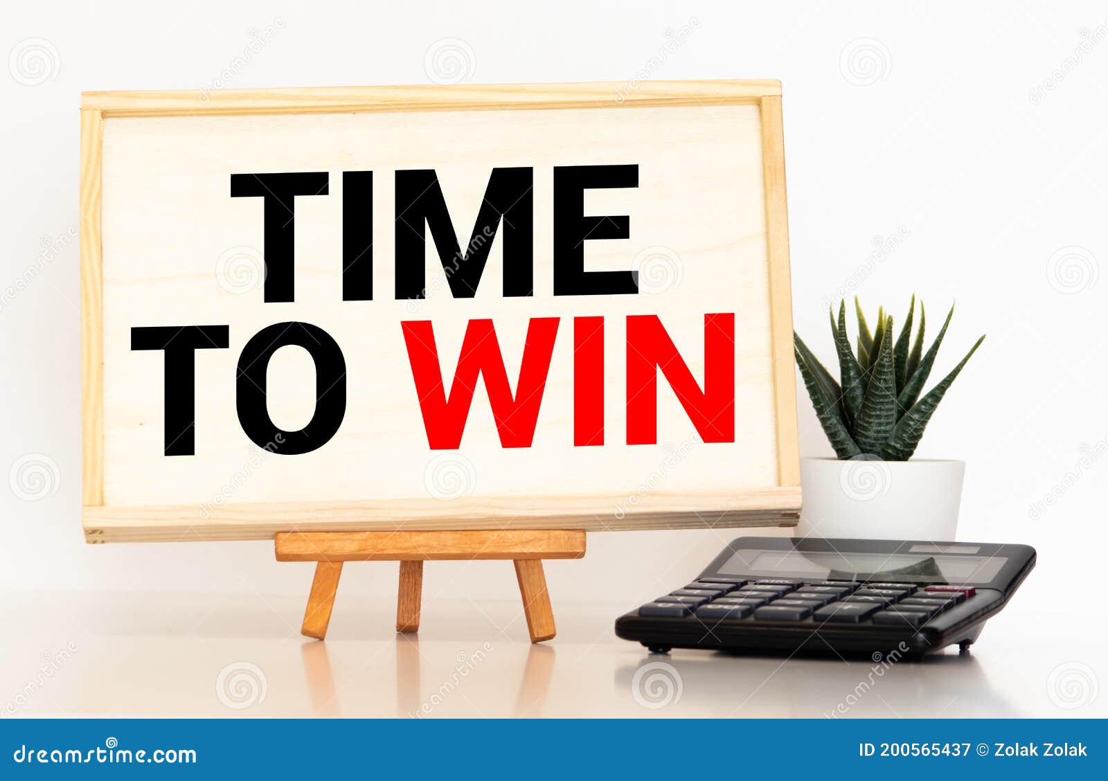 Text on Notepad Time To Win. Business Concept Stock Image - Image of ...