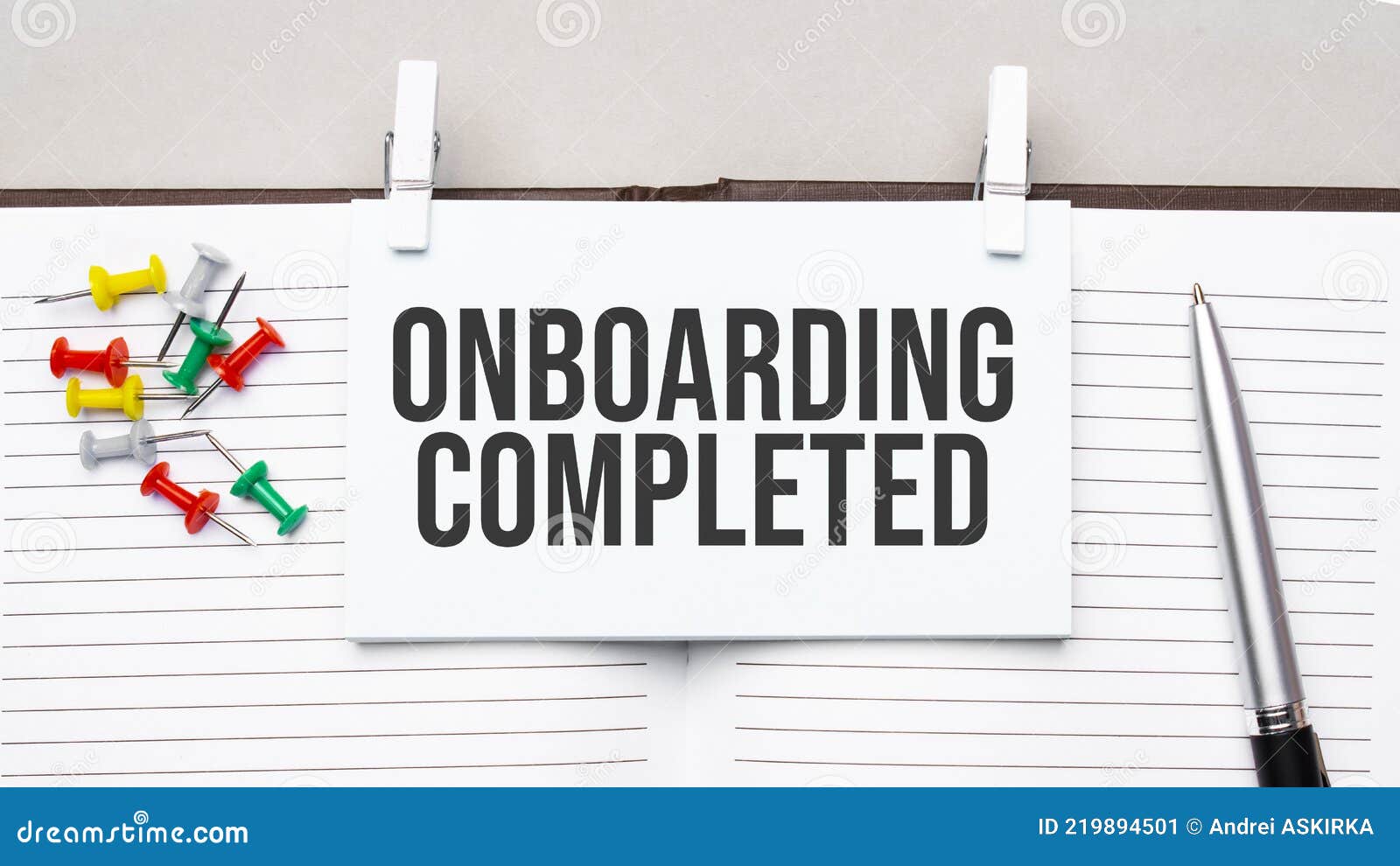 Onboarding Completed Is Shown Using The Text Stock Photography ...