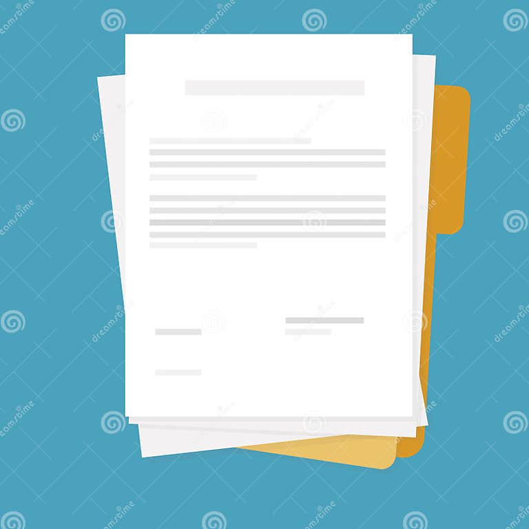 Text paper and folder stock vector. Illustration of paper - 85973683