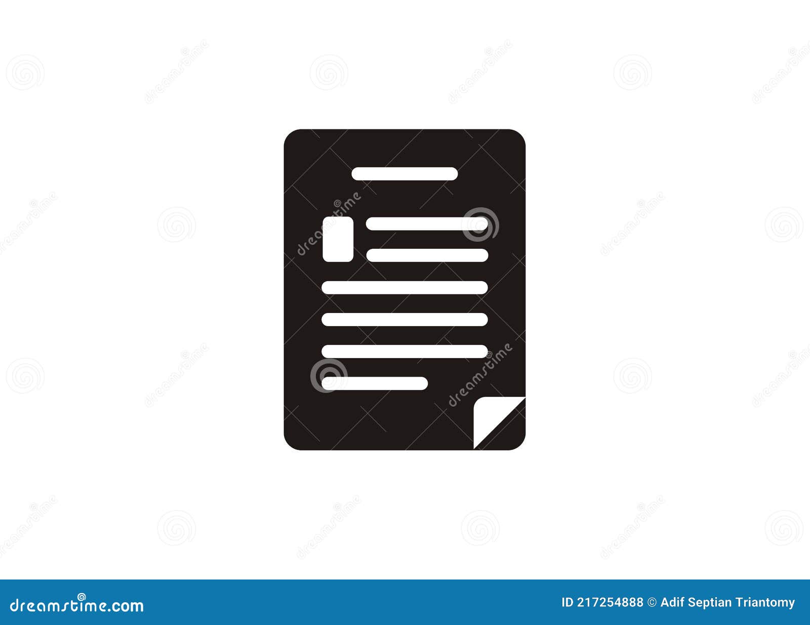 Text on Paper. Simple Icon in Black and White Stock Vector ...