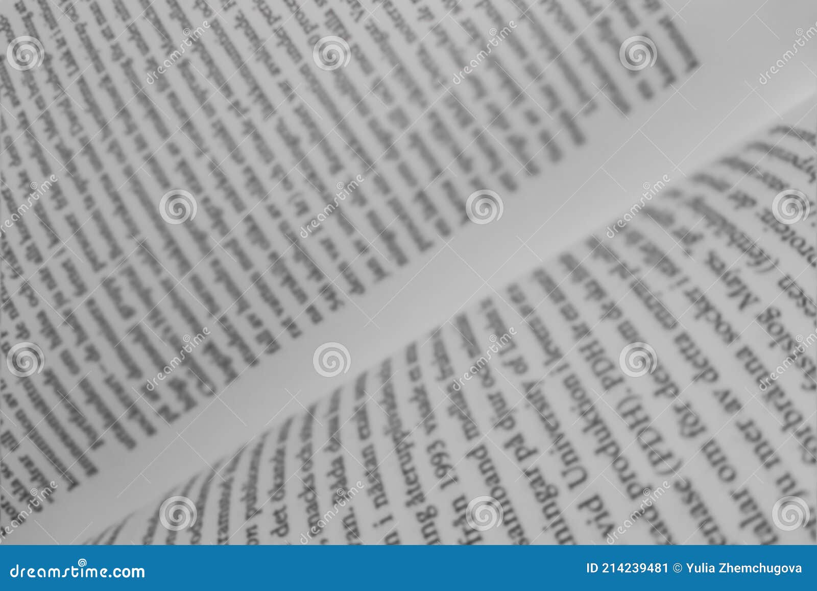 Text Part of the Book Page Background with Letters Blurred Stock Image ...