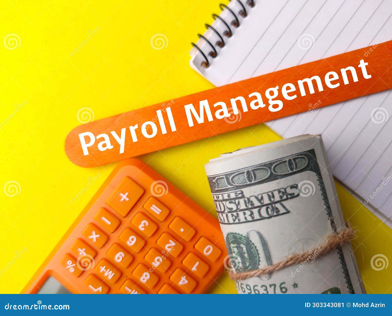 Text Payroll Management on Yellow Background Stock Image - Image of ...