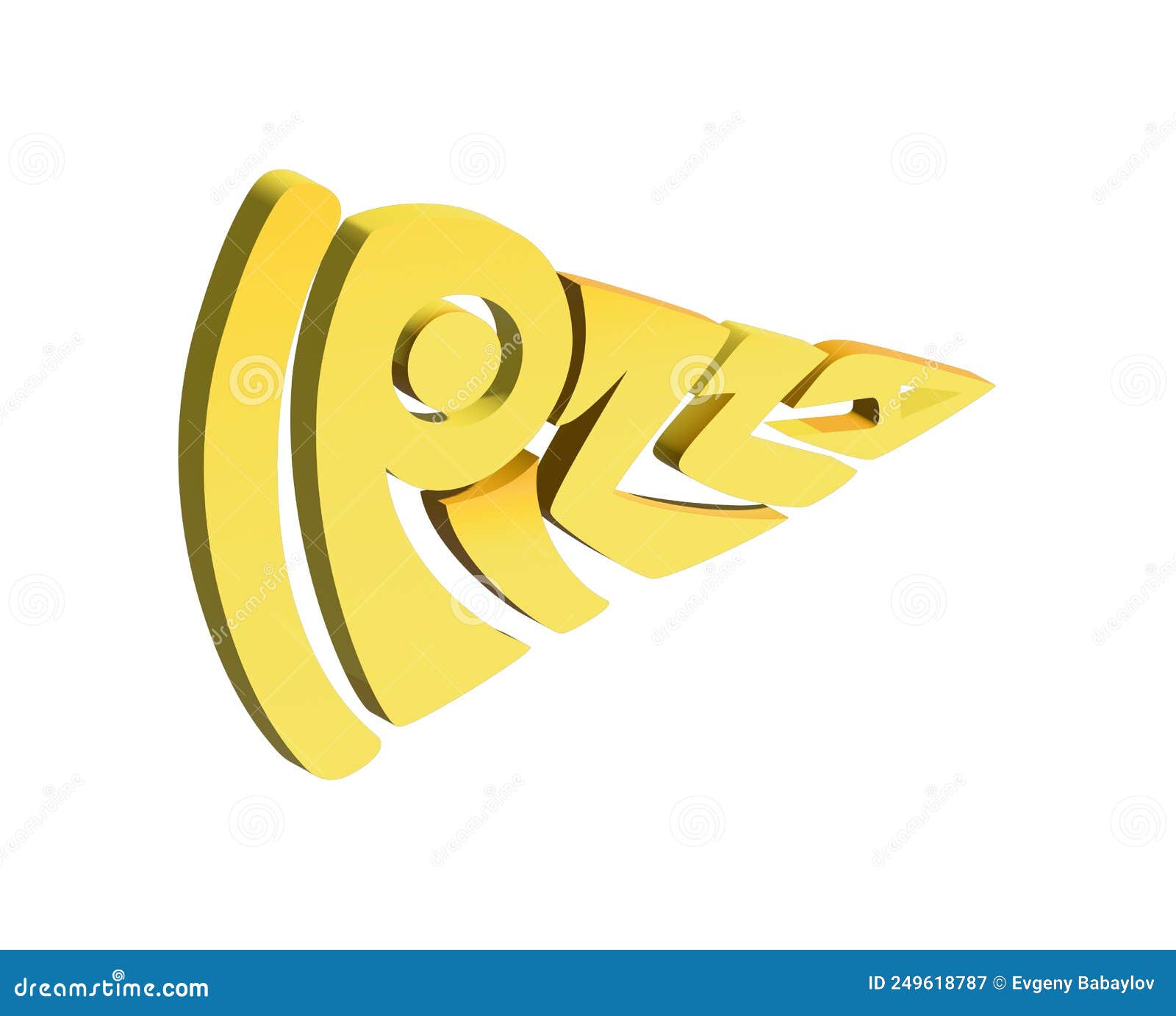 Text PIZZA Stylized As a Slice of Pizza. Stylish Design for a Brand ...