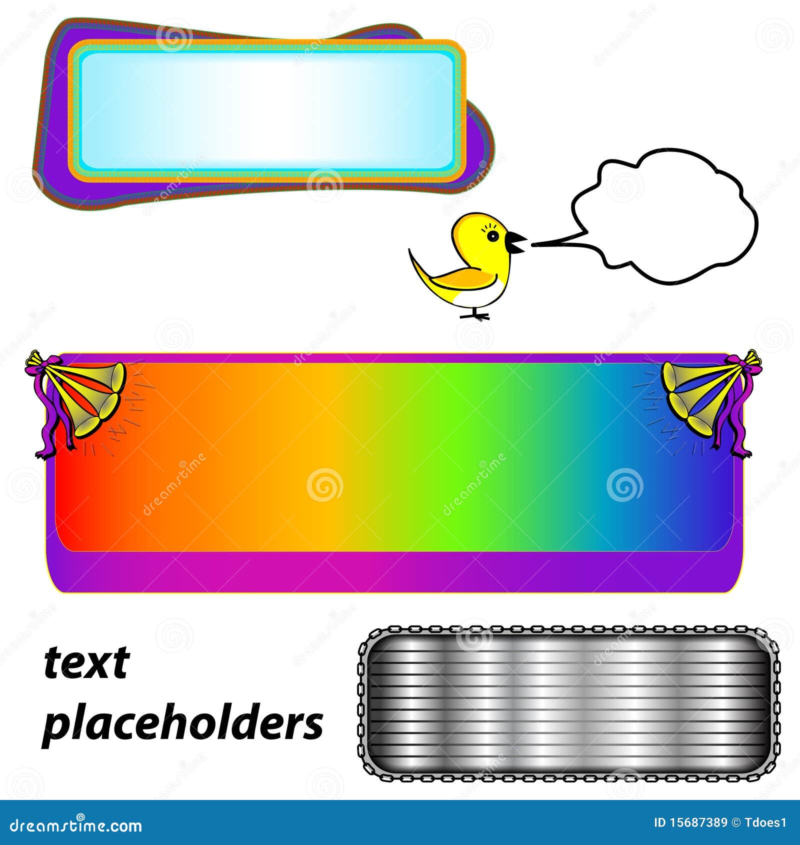 Text placement shapes stock vector. Illustration of variety - 15687389