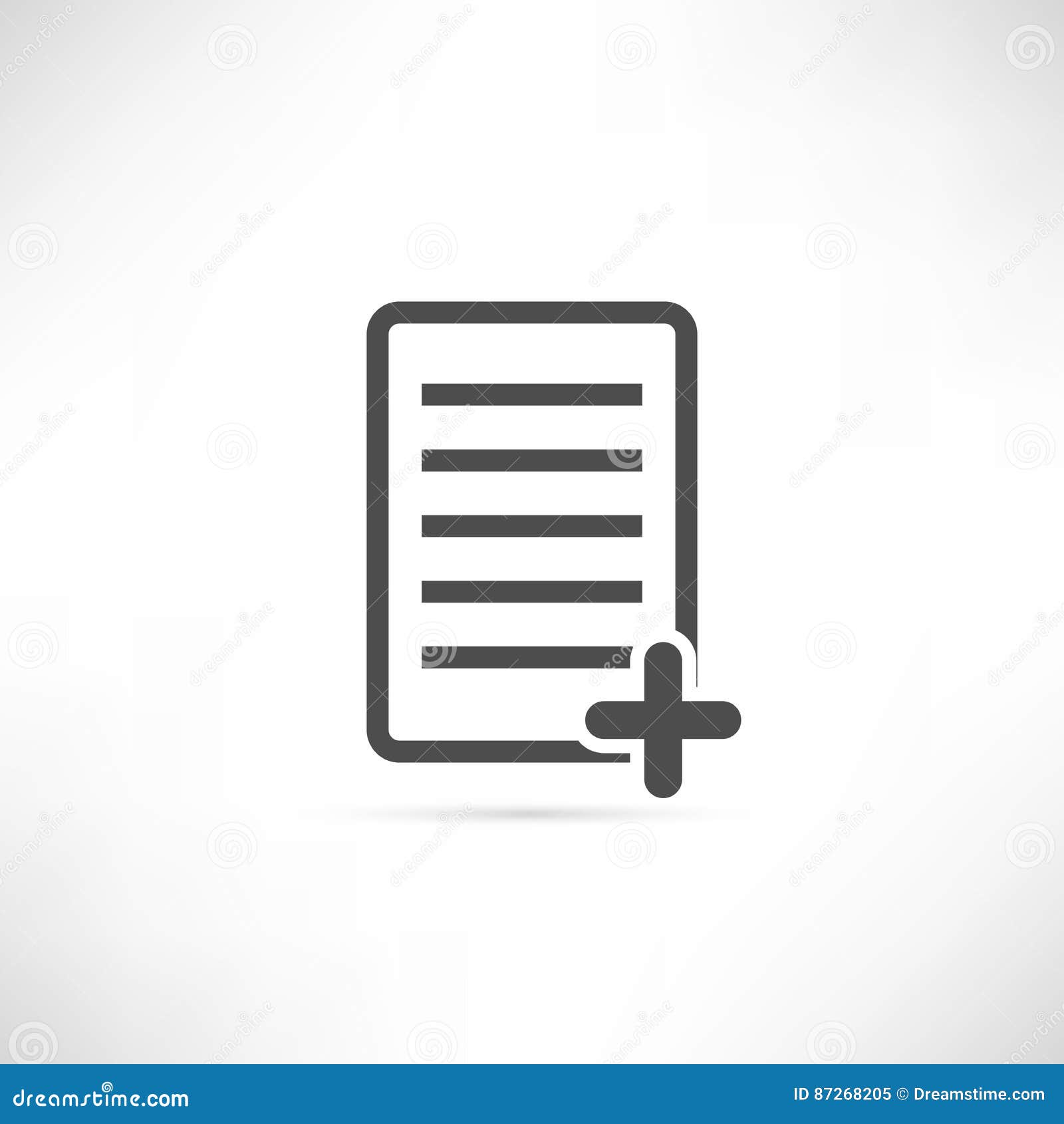 Text Plus Icon stock vector. Illustration of button, application - 87268205