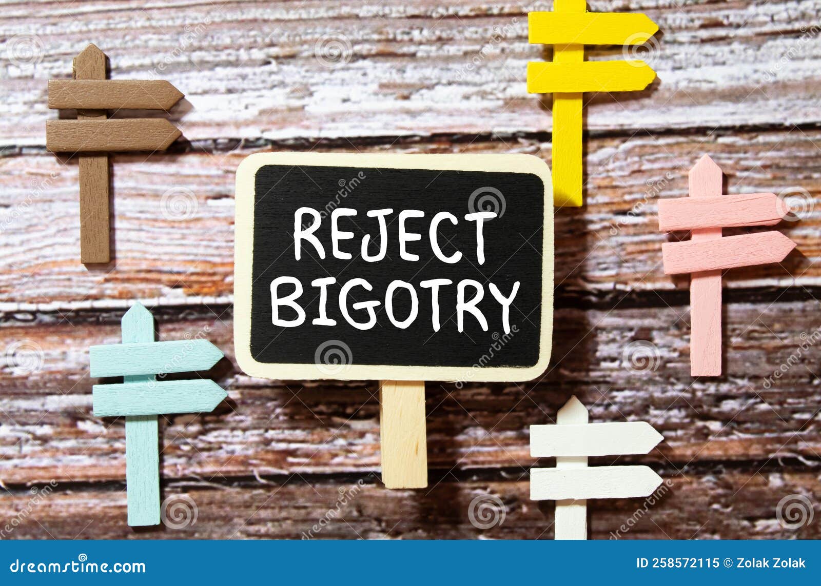 Text Prevent Bigotry Written in Blue Under a Wire Mesh Stock Image ...