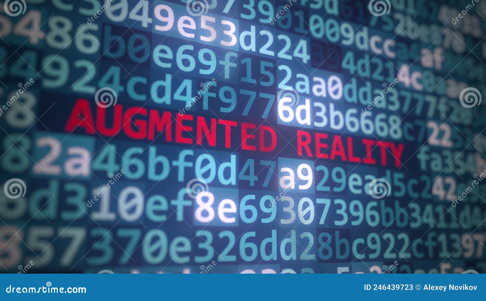 AUGMENTED REALITY Text and Program Code on the Computer Screen Stock ...