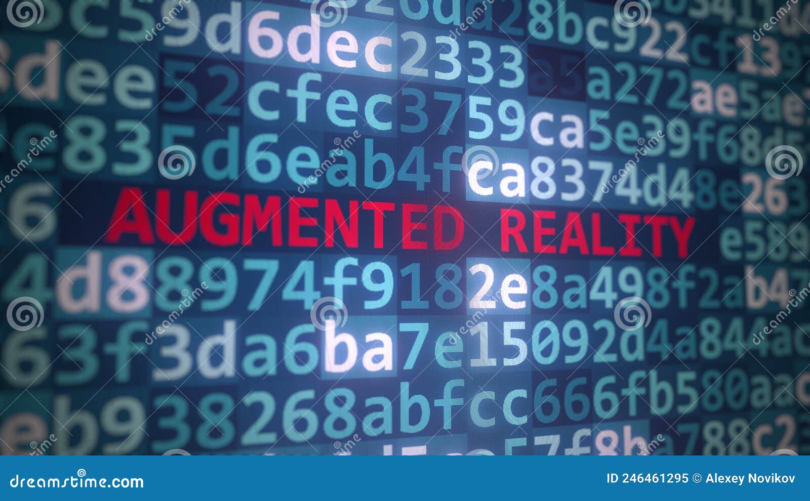 AUGMENTED REALITY Text and Program Code on the Computer Screen. 3D ...