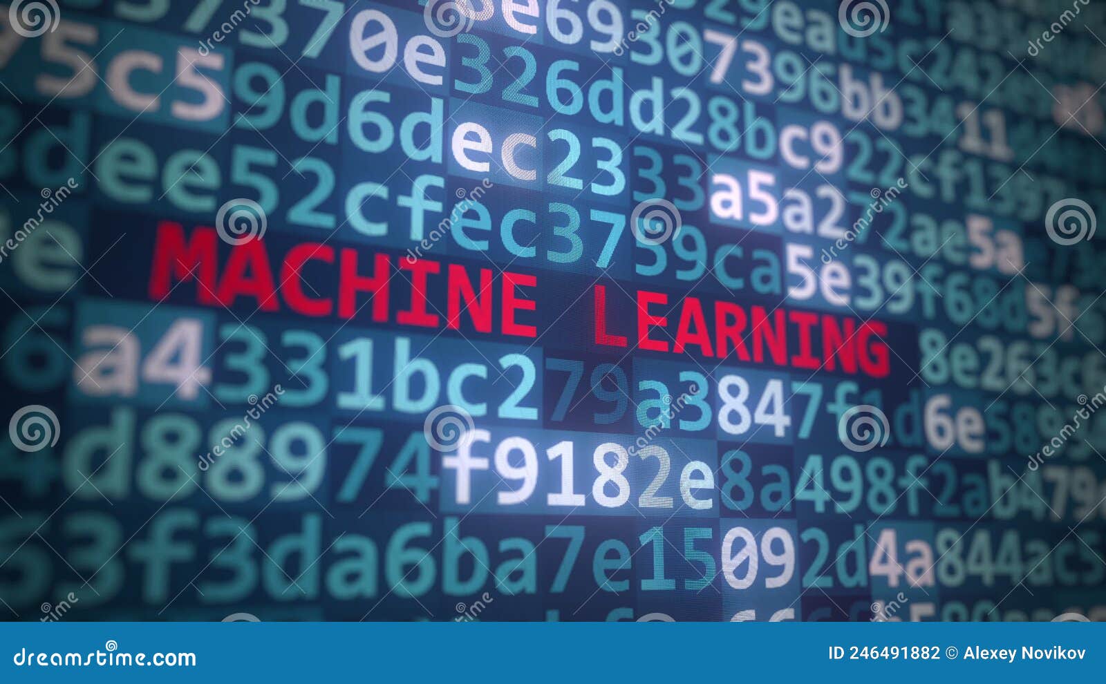 Code and MACHINE LEARNING Text on the Computer Display Stock Footage ...