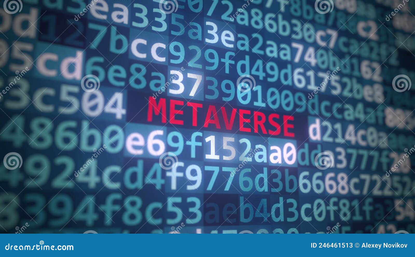 METAVERSE Text and Program Code on the Computer Screen Stock Video ...
