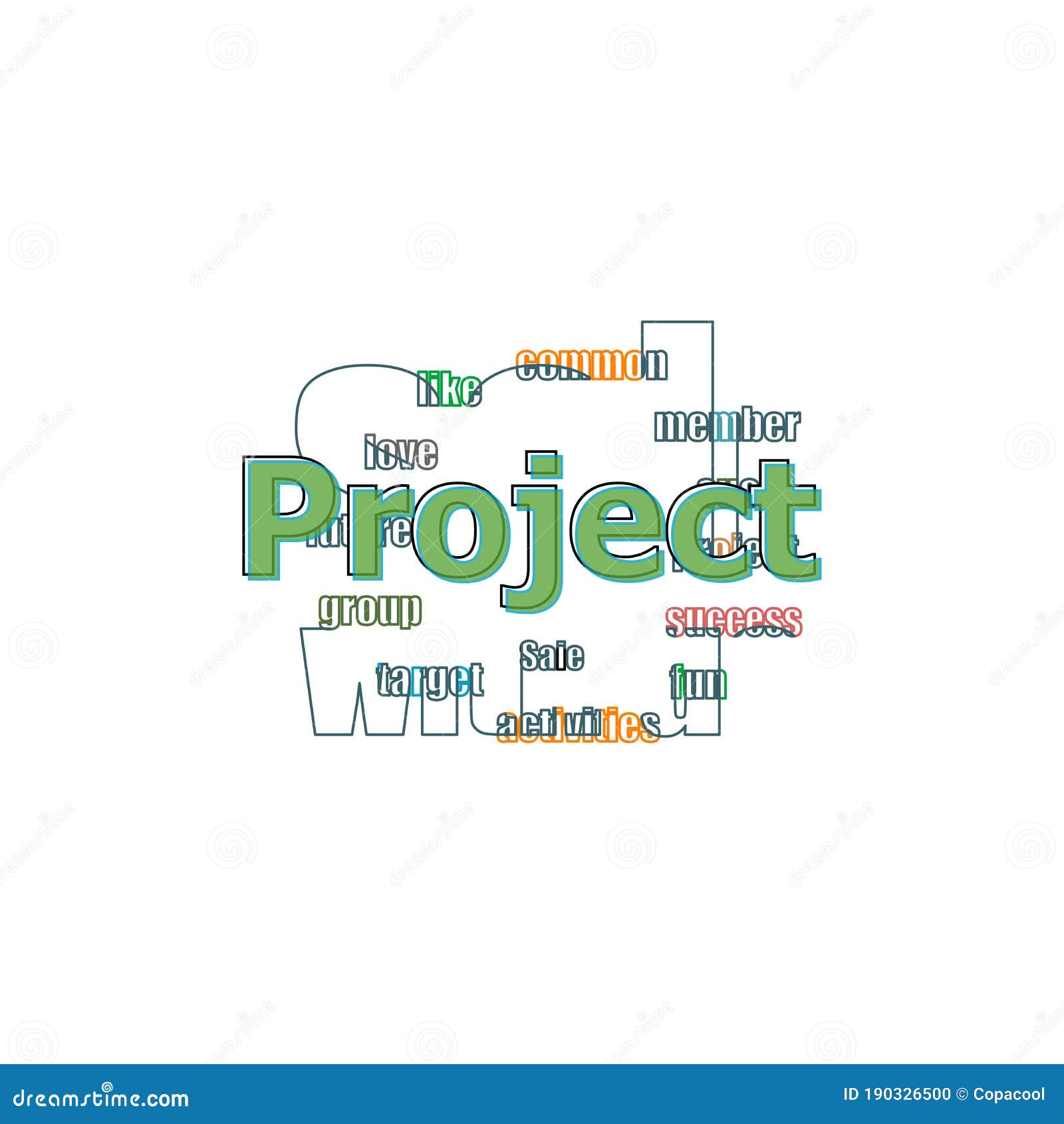 Text Project. Business Concept Stock Illustration - Illustration of ...