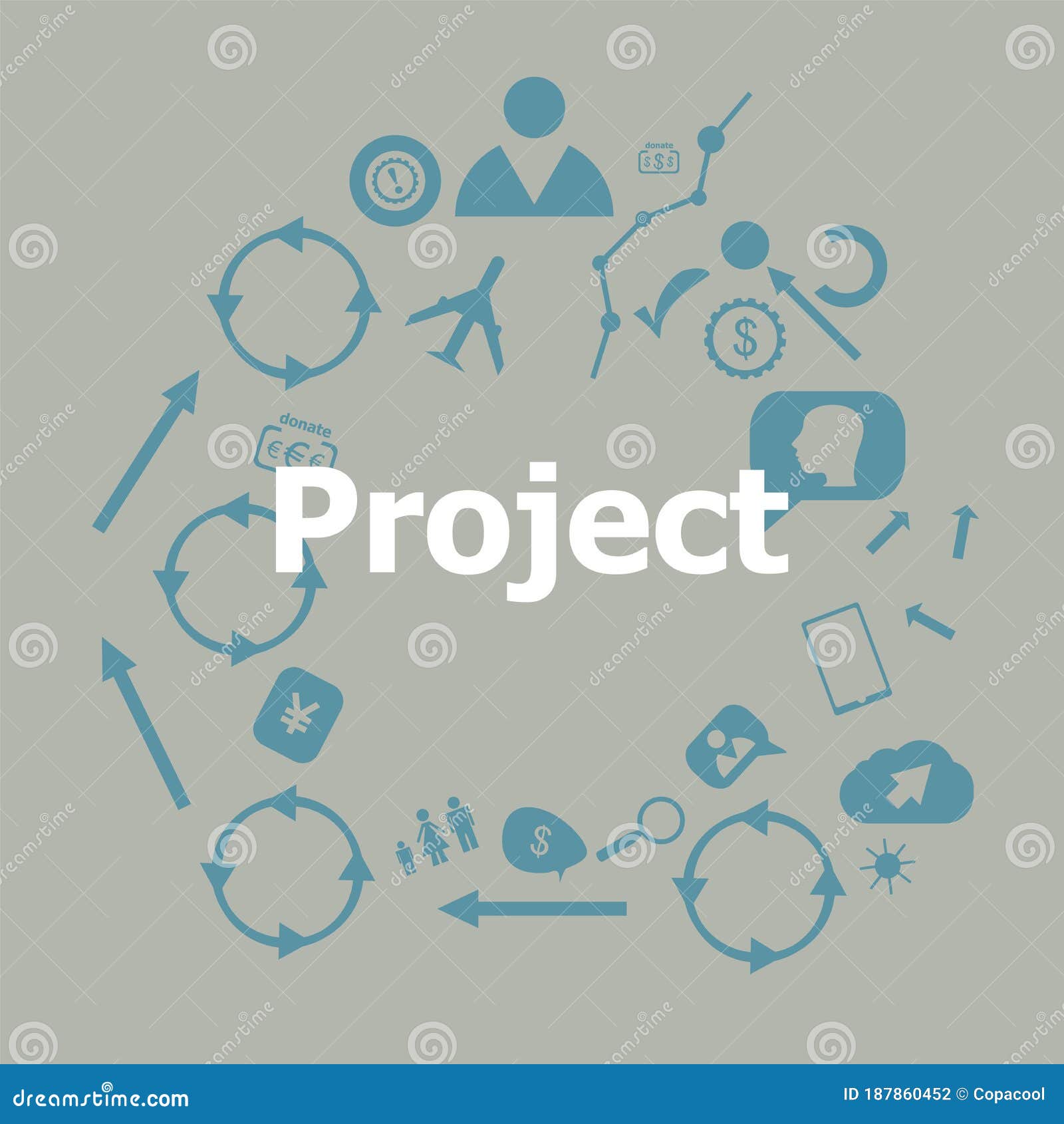 Text Project. Business Concept Stock Illustration - Illustration of ...