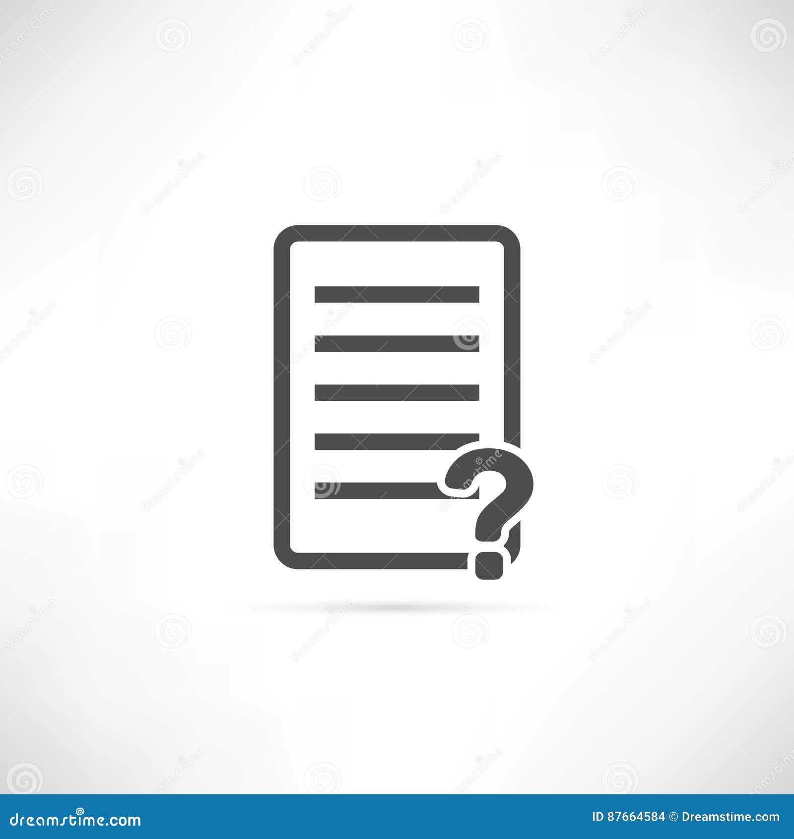 Text Question Icon stock vector. Illustration of question - 87664584