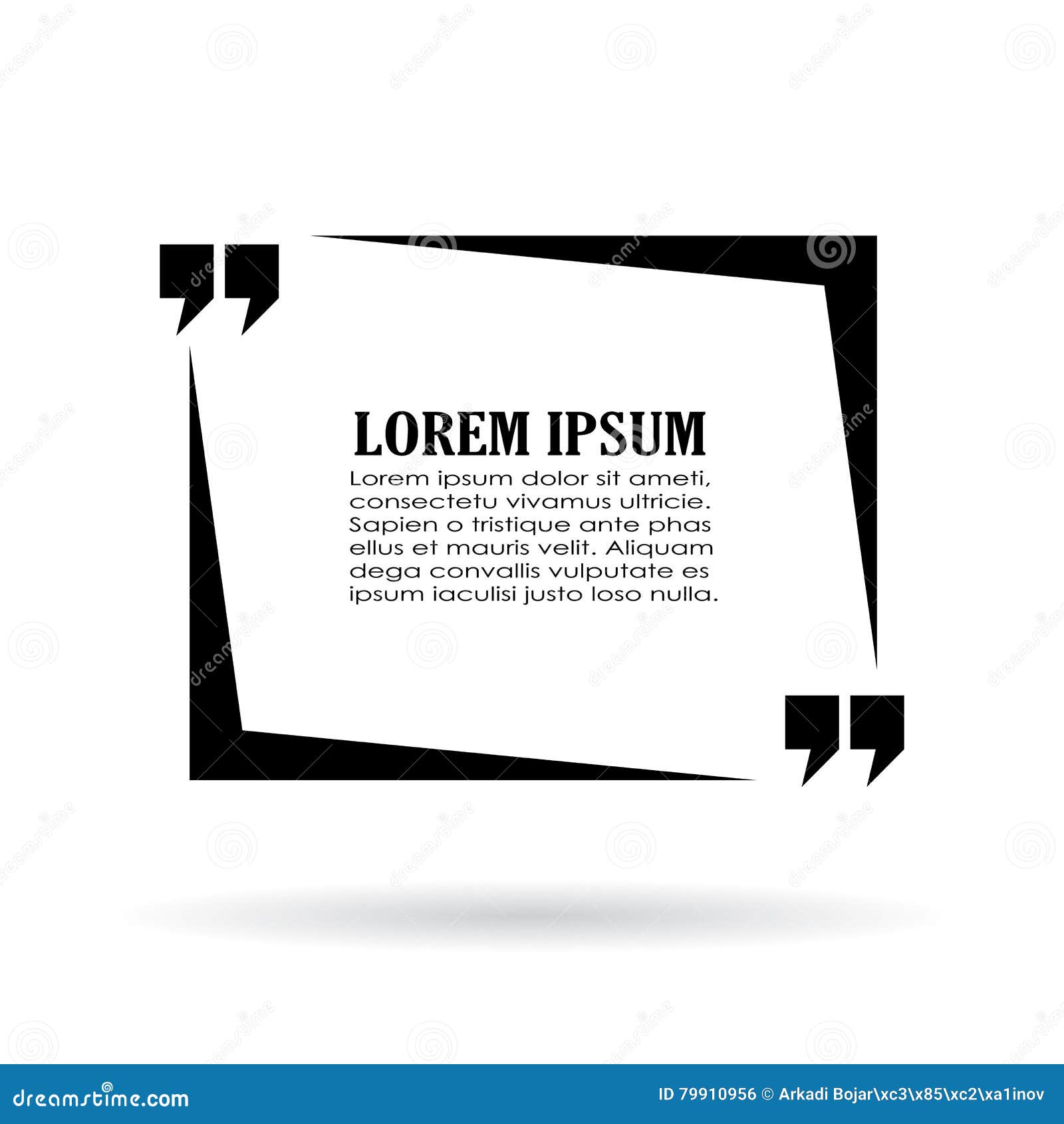Text quote frame stock vector. Illustration of inverted - 79910956