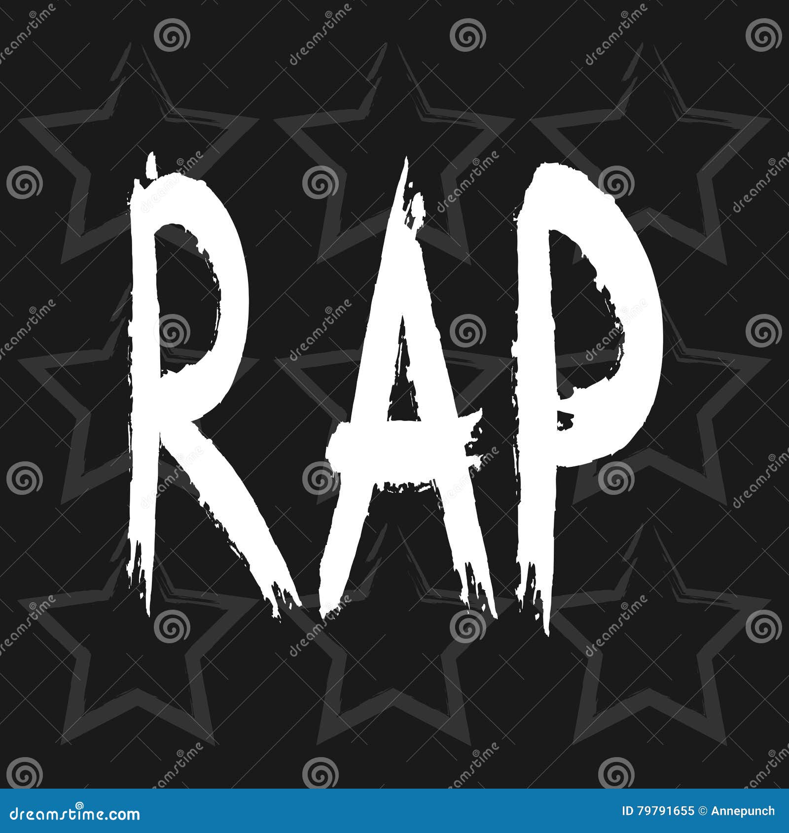 Text Rap. Rough Brush. Grunge. Background Broken Stars. Stock Vector ...