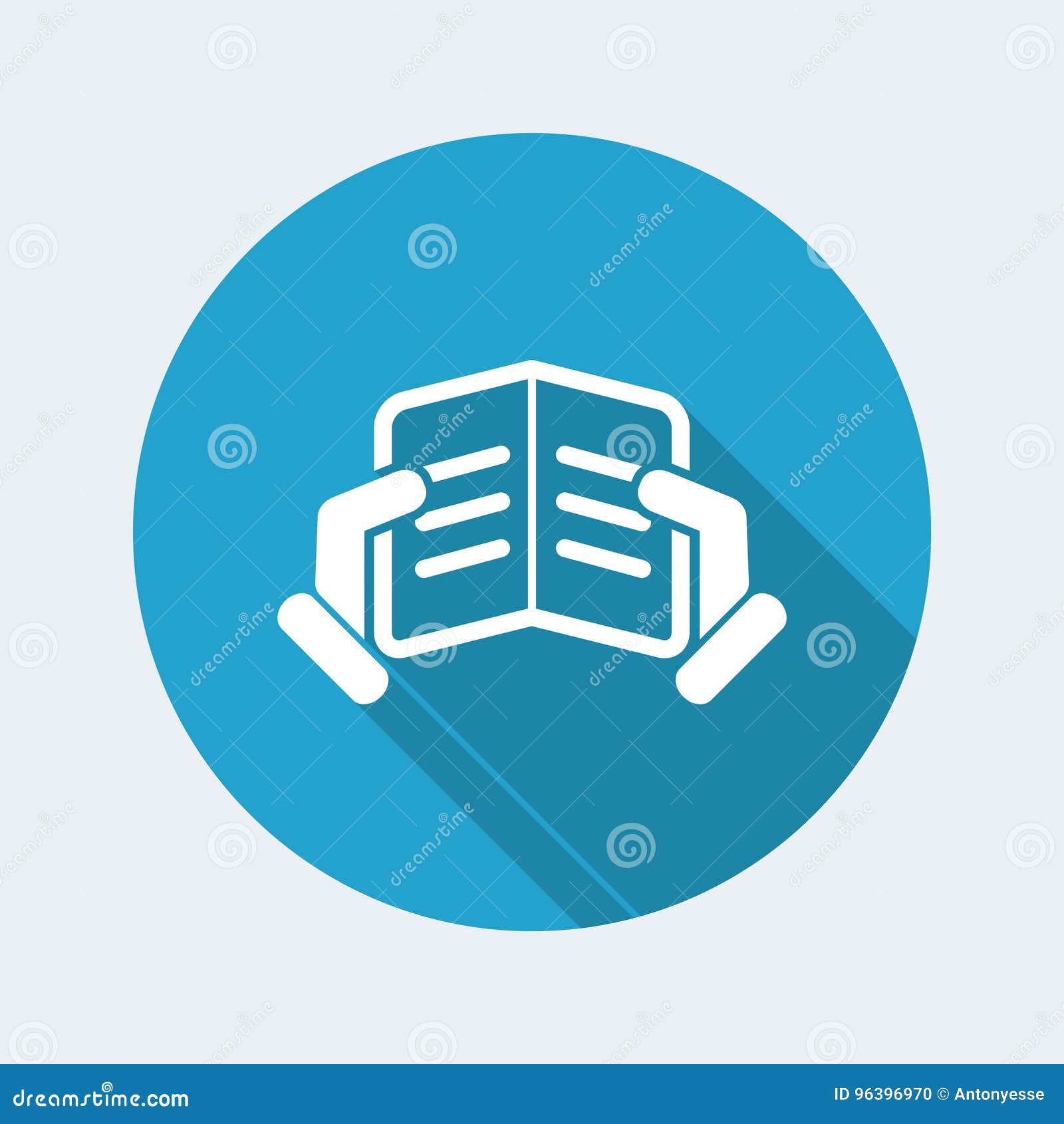 Text reading icon stock vector. Illustration of study - 96396970