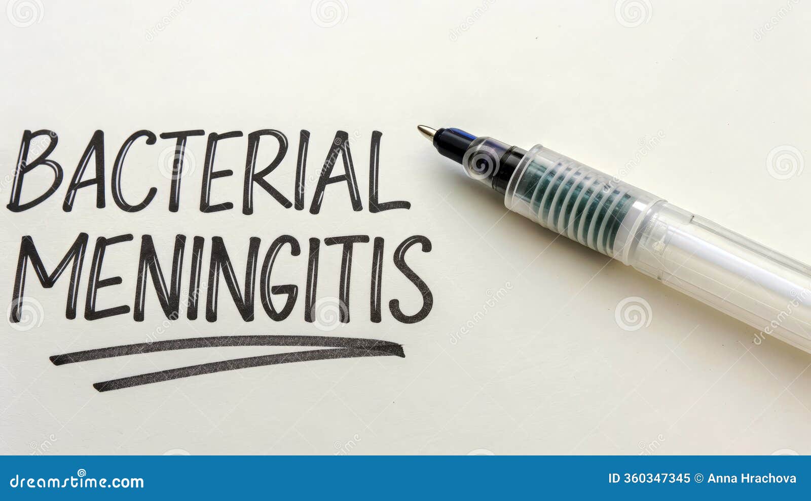 Bacterial Meningitis Illustration. Brain Infection And Bacteria Medical ...