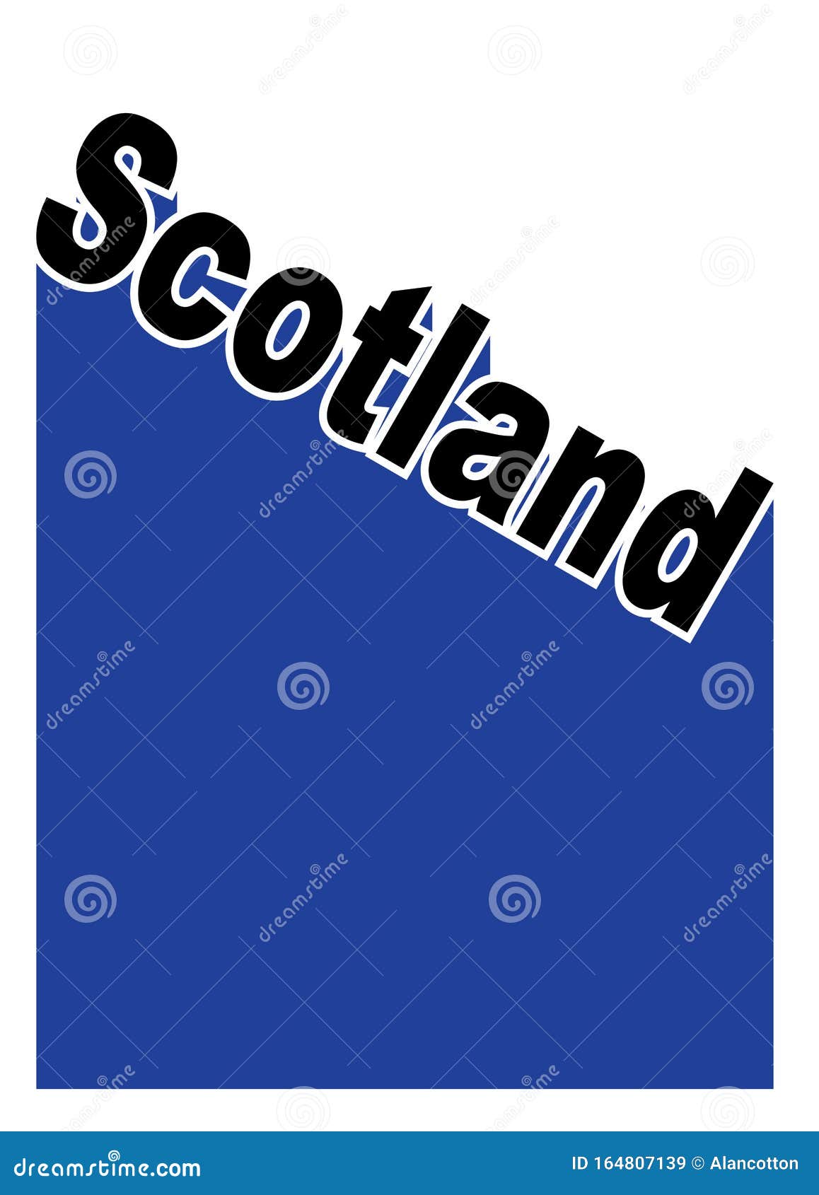 Scotland Angled Shadow Text Stock Vector - Illustration of text ...