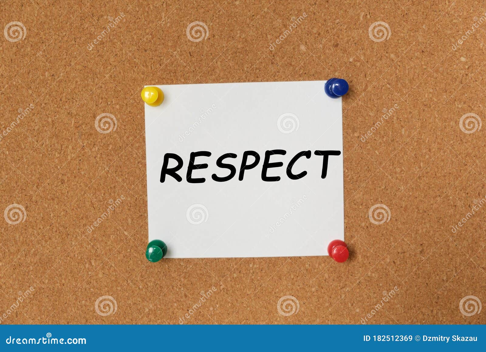 Text RESPECT Written On A Sticker Stock Image - Image of background ...
