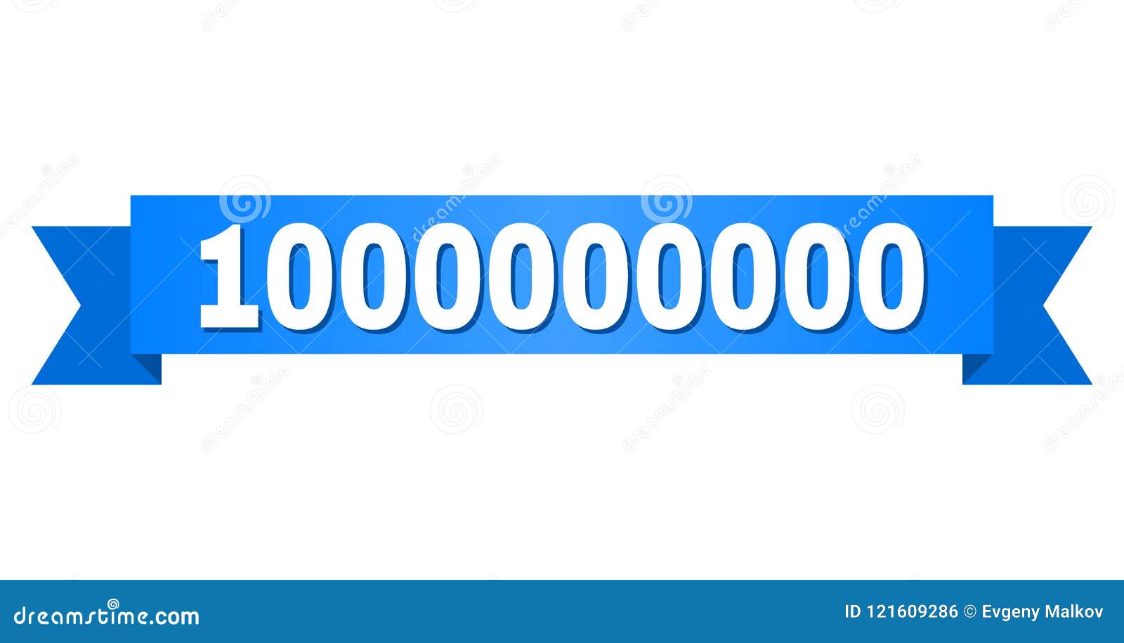Blue Stripe with 1000000000 Text Stock Illustration - Illustration of ...