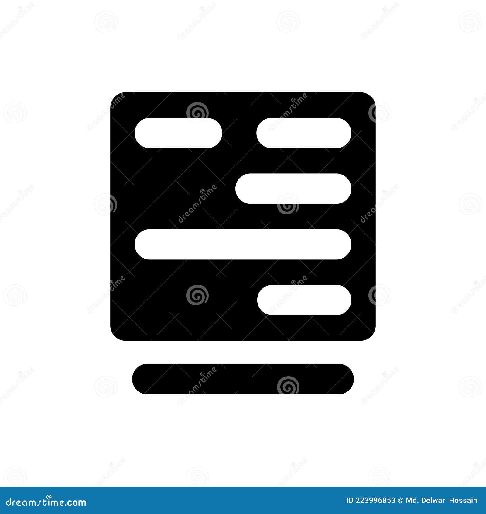 Text right align icon stock vector. Illustration of paragraph - 223996853