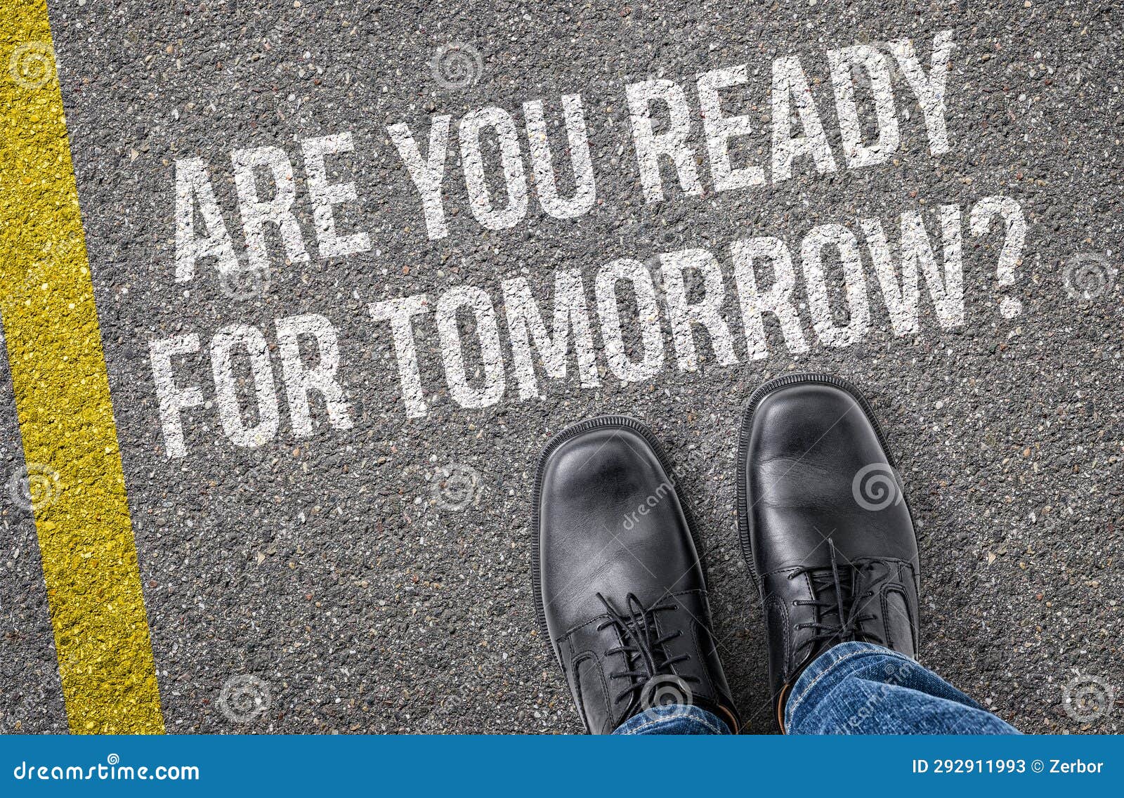 Are you ready for tomorrow stock image. Image of quote - 292911993
