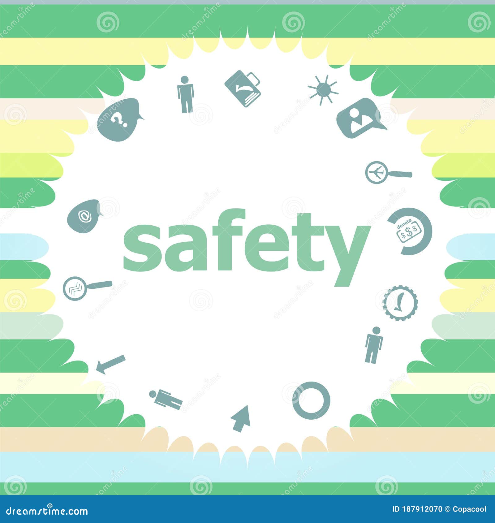Text Safety. Security Concept . Infographics Icon Set Stock ...