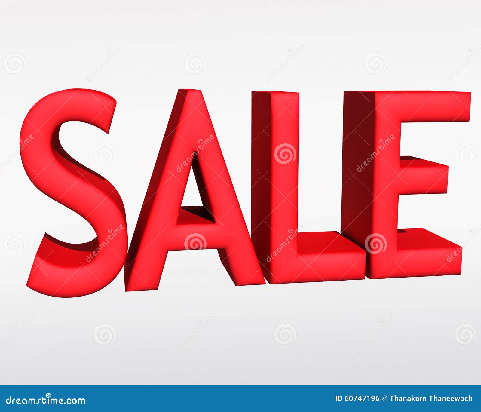 Text SALE 3D Isolated on White Background Stock Illustration ...