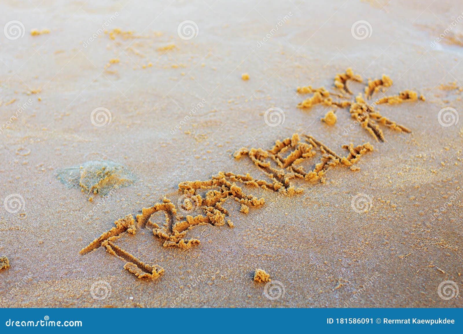Text on sand with texture stock image. Image of sunny - 181586091