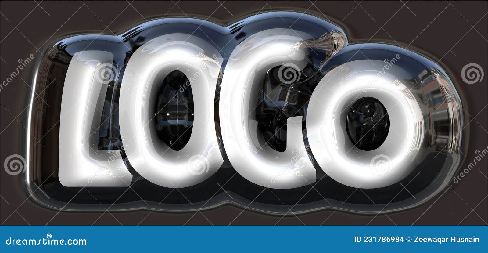 A Text Saying Logo Illustrated. Stock Illustration - Illustration of ...