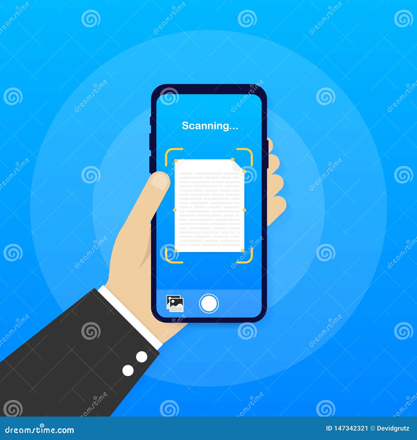 Text Scan. Document Scanner Smartphone Interface Vector Template ... Text Scan. Document Scanner Smartphone Interface Vector Template ...
