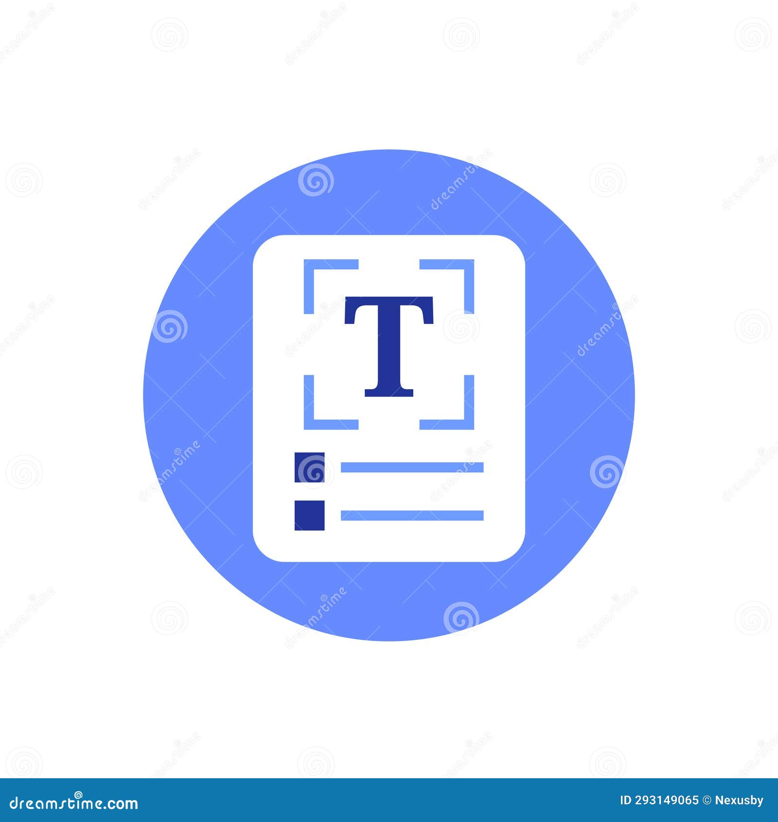 Text Scan Icon, Flat Design Stock Illustration - Illustration of print ...