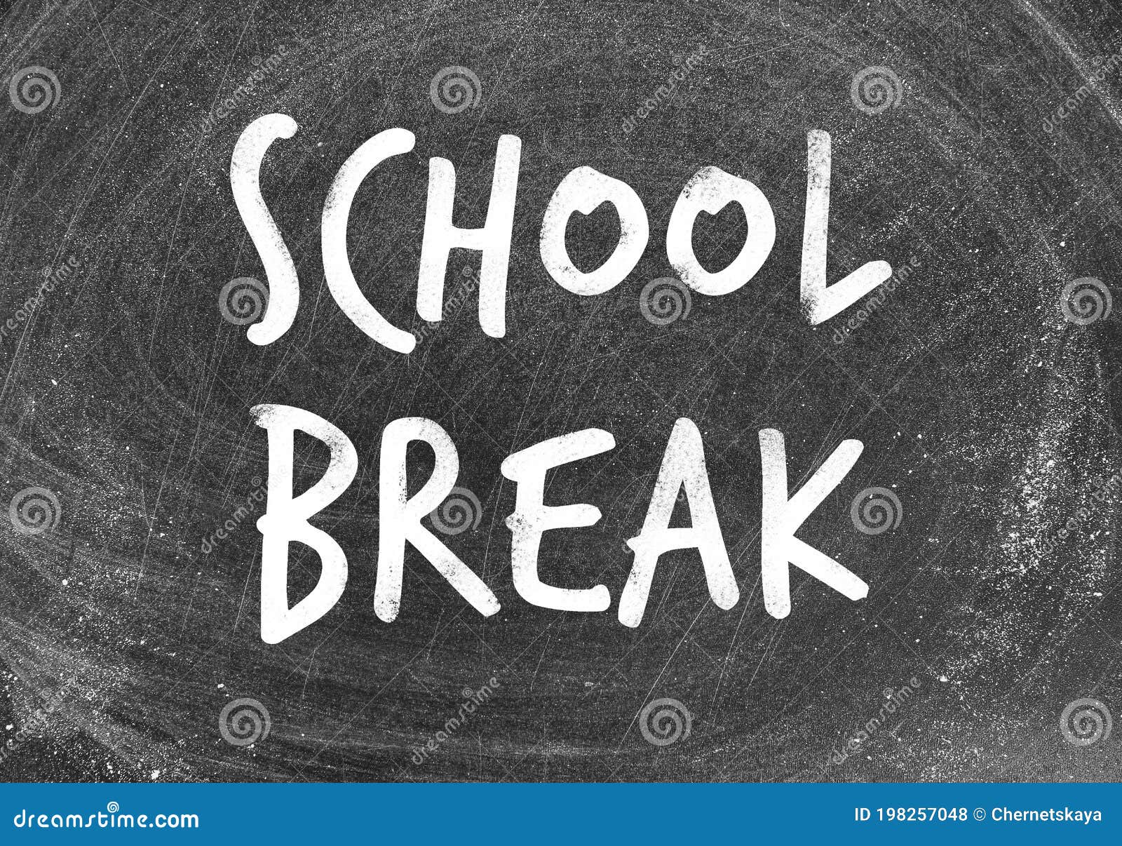 Text School Break on Black Chalkboard. Seasonal Holidays Stock Photo ...