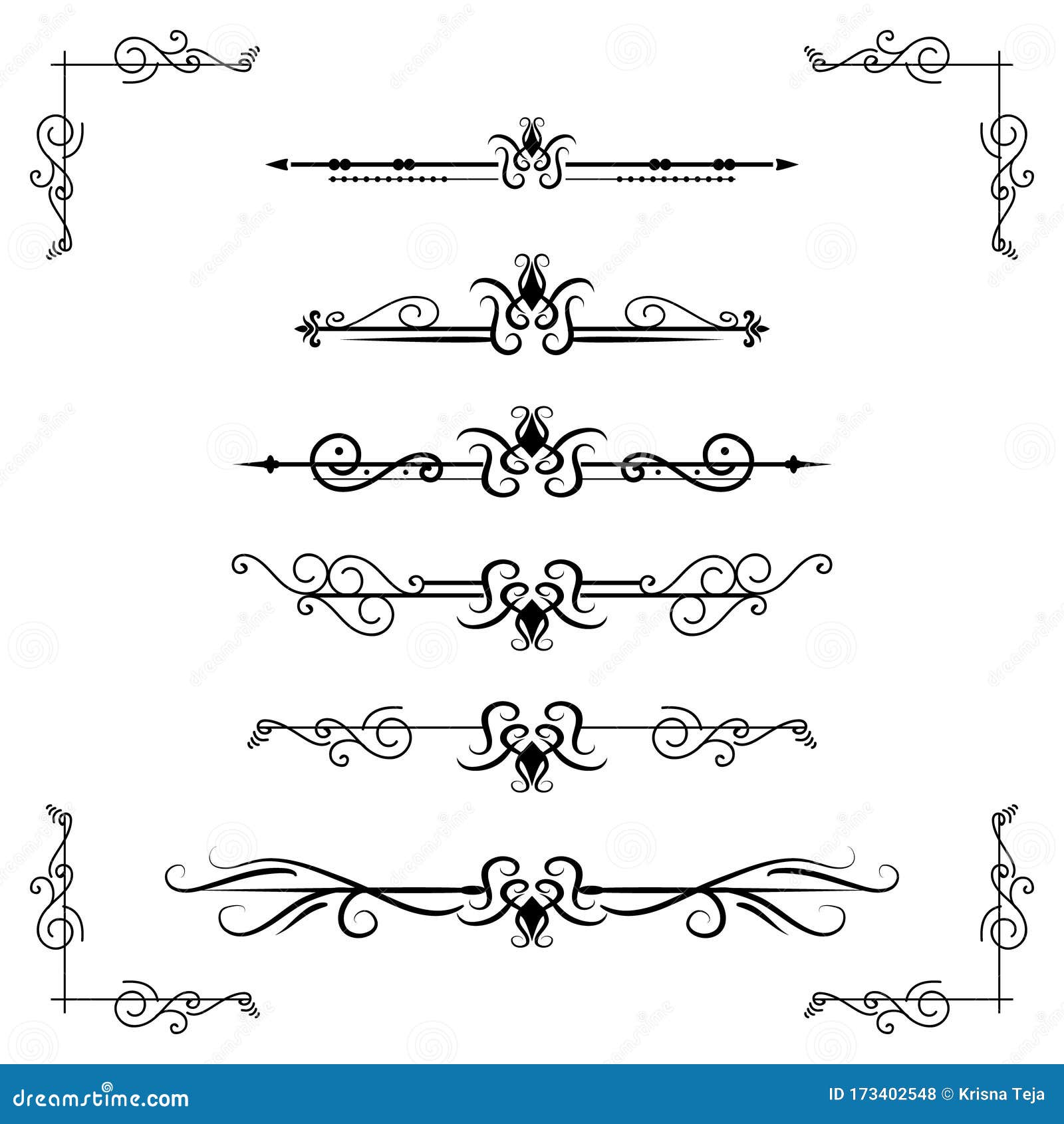 Text Separator Decoratice Divider Book Typography Ornament Design ...